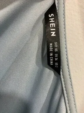 SHEIN | Dresses | Powder Blue Offshoulder Tulle Dress | Poshmark